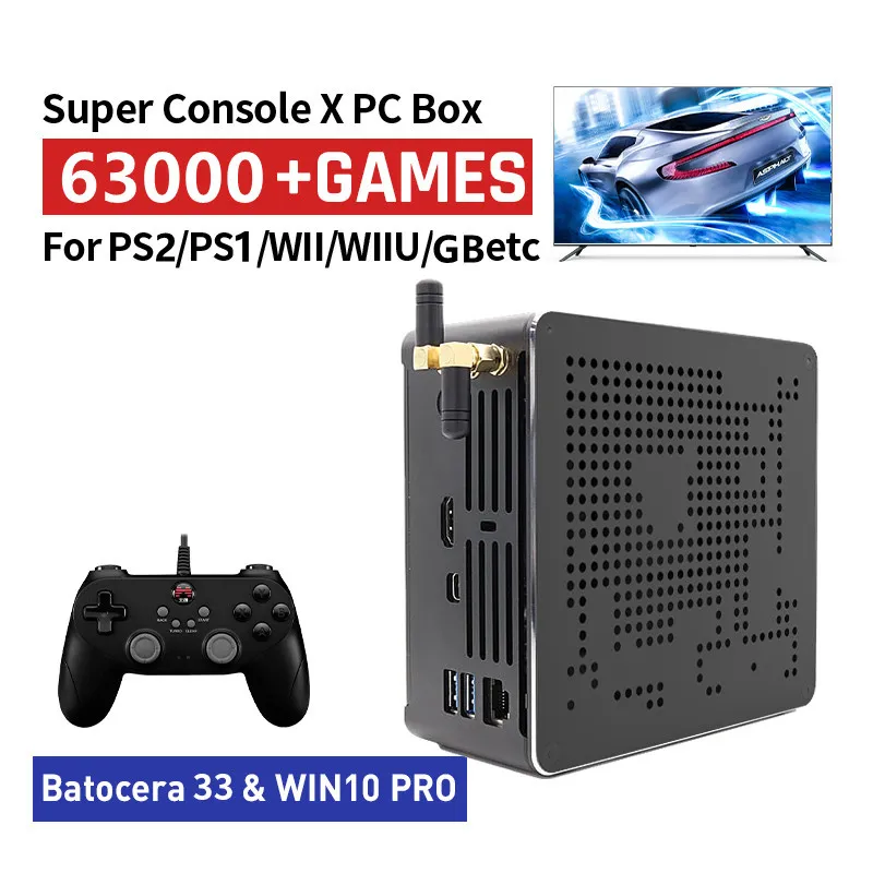 Super Console Box WIFI Consola De Videojuegos Retro Windows 10 Pro Con ...