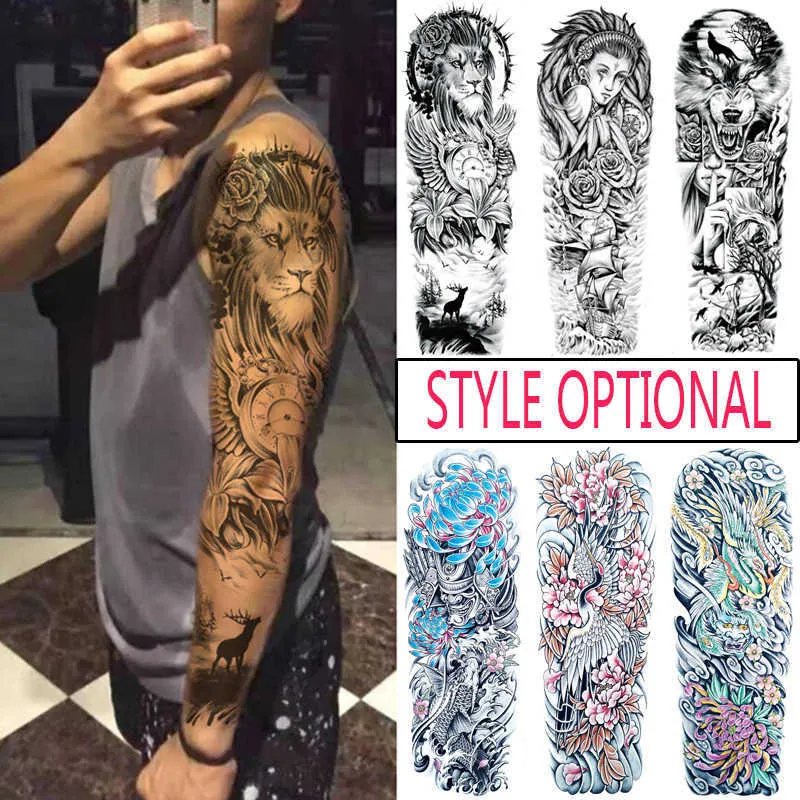 Tatouages temporaires ARM Complet Autocollants De Tatouage Temporaire ...