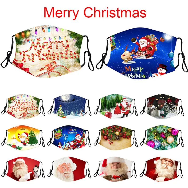 Fashion Christmas Masks Deer Impresas Mascarillas De Navidad Anti Polvo ...