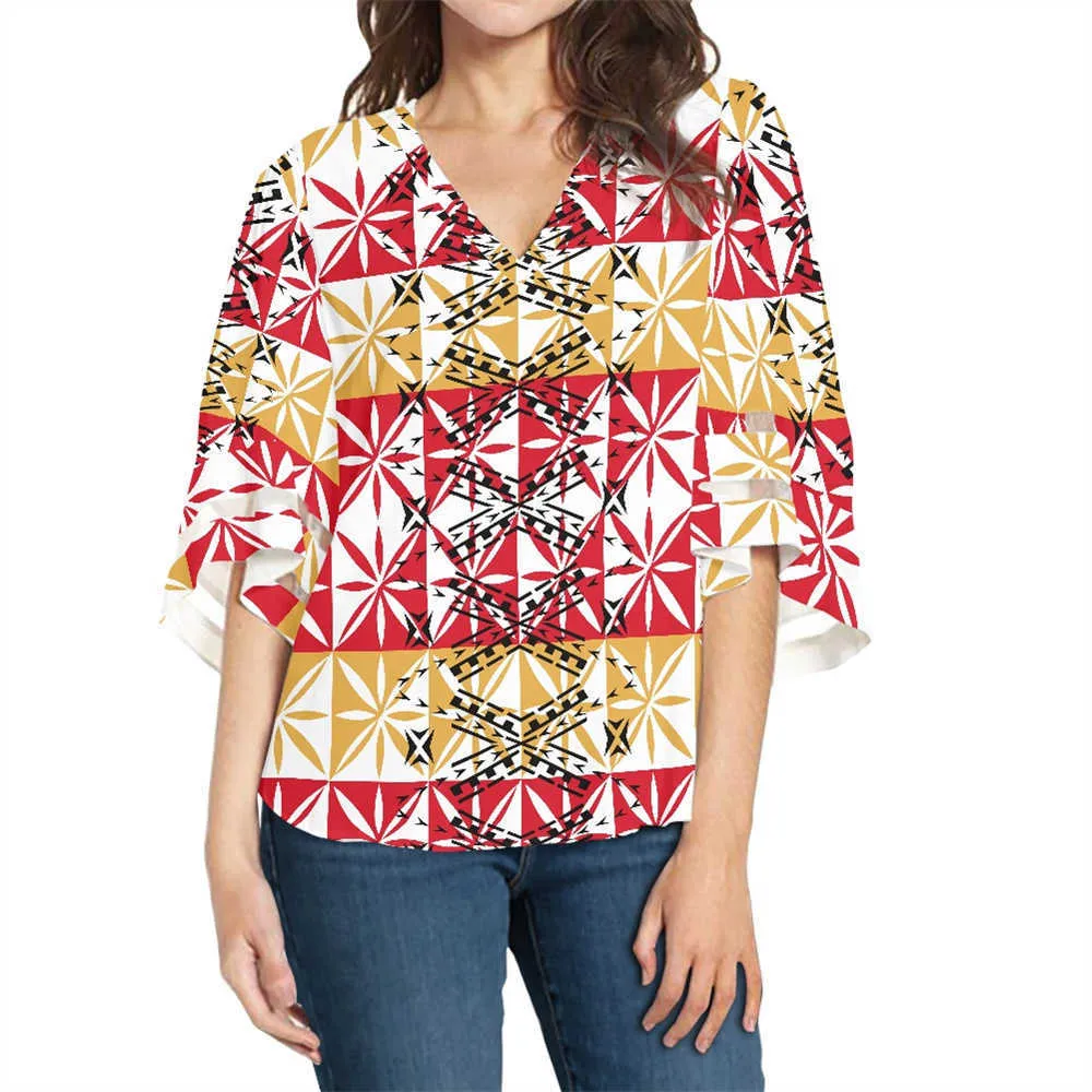 Ropa Tribal, Camisas De Estilo De La Isla De Samoa Polinesia, Estampado ...