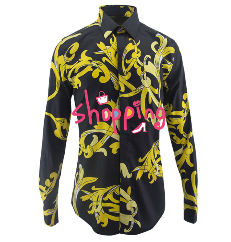 2016 Spring New Arrival Fashion Long Sleeved Shirt Skull Printed Design
