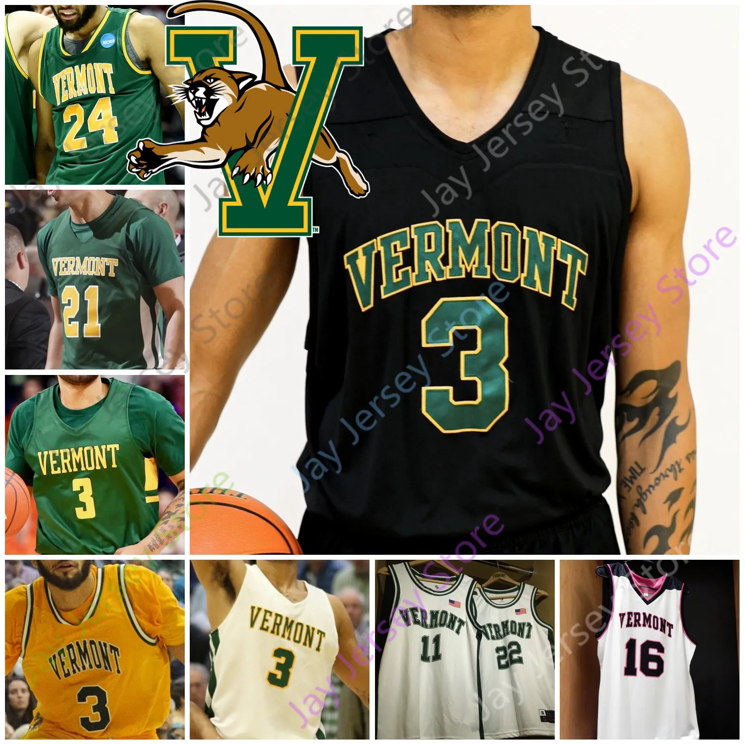 Mejor Precio En A Granel Maillot De Basket Ball UVM Vermont Catamounts ...