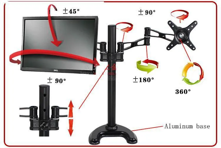 Desktop Computer Monitor Desktop Stand Dual Monitors Bracket 14 26 Inch ...