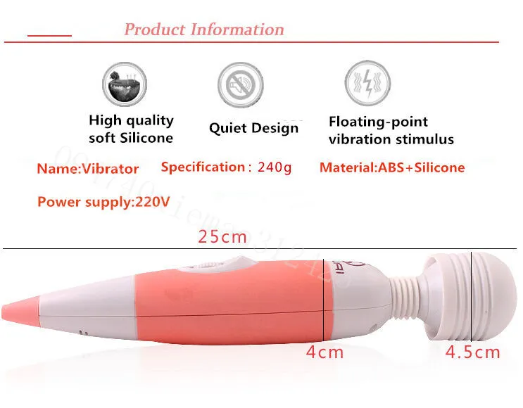 110 220v Powerful Multispeed Fairy Mini Female Personal Wand Massage