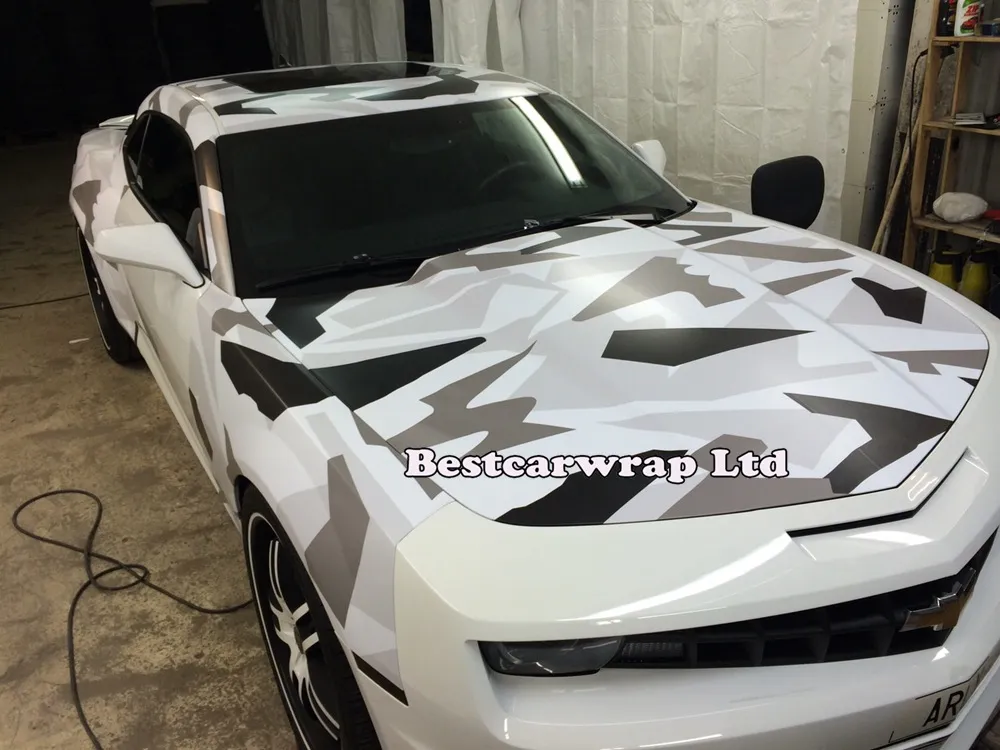 Black White Grey Arctic Camo Vinyl Wrap Film Snow... From Bestcarwrap ...