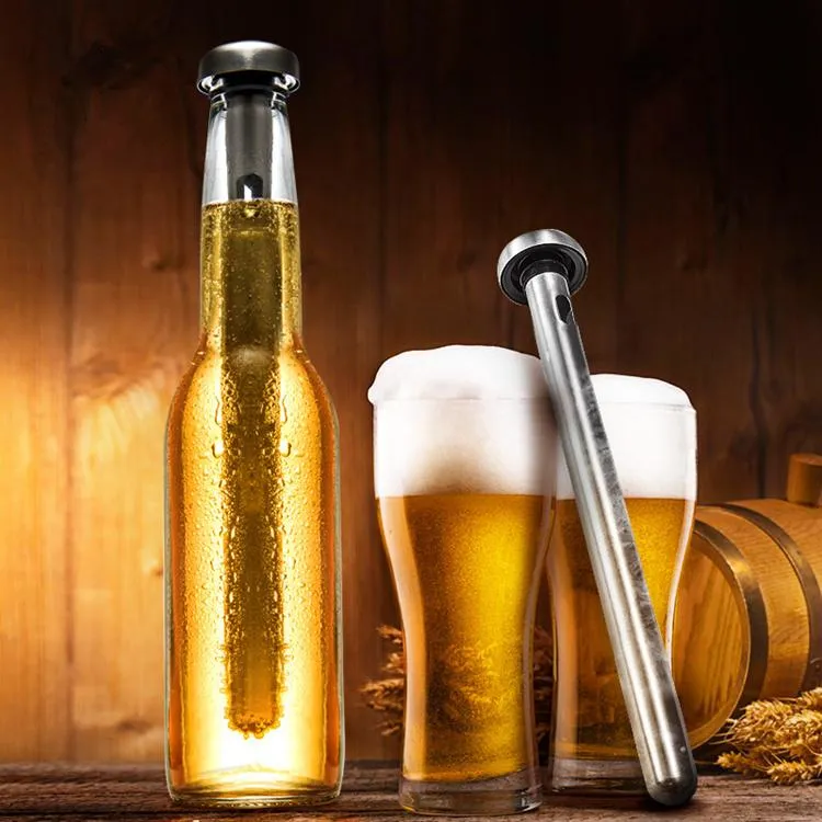 DHgate.com:2-Pack Stainless Steel Beer Chiller Sticks: Reusable Cooling ...