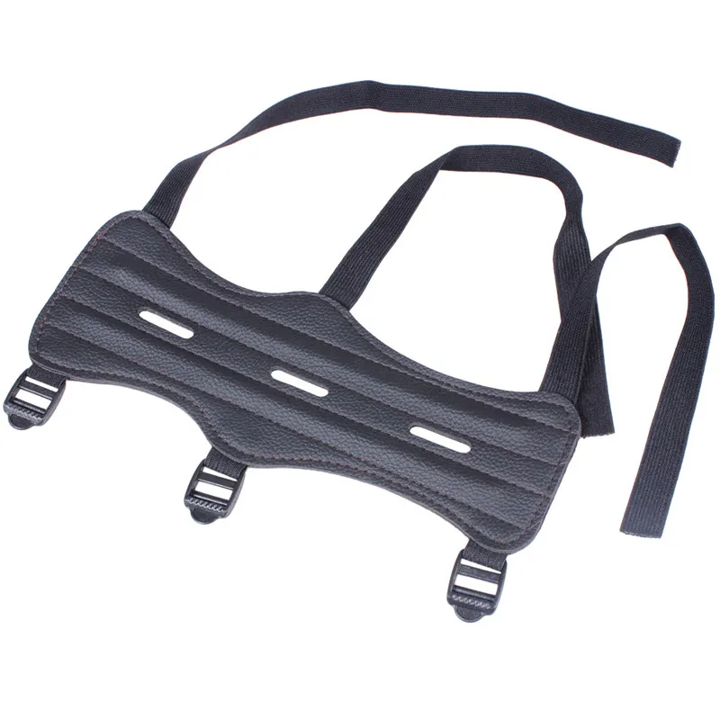 Archery Arm Guard Cowhide Leather Protector With Three Adjustable ...