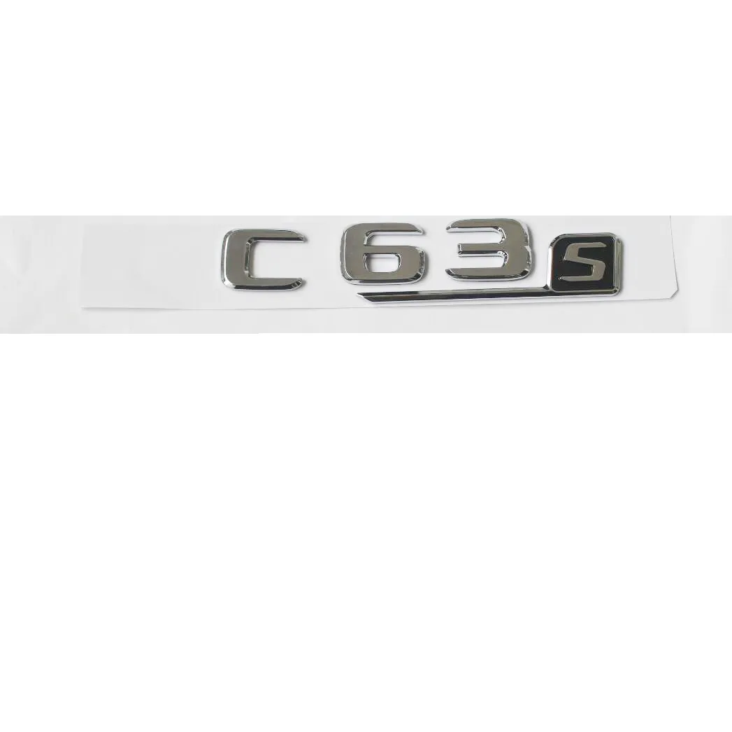 C63s Trunk Emblem Badge Sticker Chrome Letters, Waterproof & Durable ...
