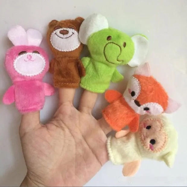 Sevimli Karikatür Boya Kız Peluş Hayvan Parmak Oyuncaklar Parmak ...