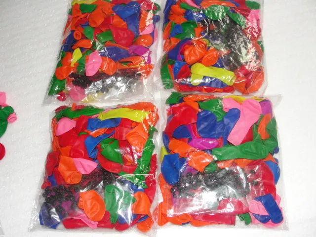 Reusable Water Balloons: Refill Pack 1000 Balloons & 1000 Rubbers Quick ...