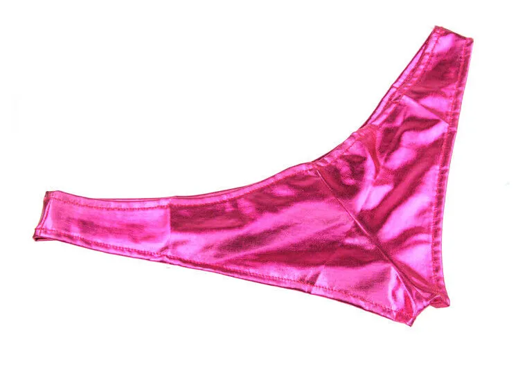 Metallic Lingerie Micro Thong Sexy G String Bikini Briefs Candy Colors ...