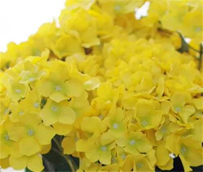 Silk European Hydrangeas 50cm/19.69 Length Artificial Hydrangea Bush 7 ...