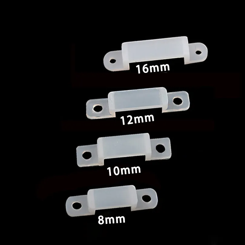 LED Mounting Clips Silicone Fixing Clips For 8mm, 10mm, 12mm, 16mm LED ...