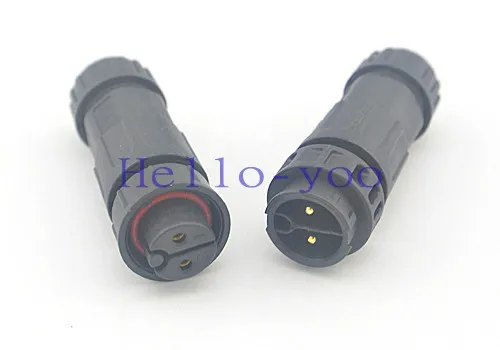 Wholesale M19 2 Pin LED Waterproof Connector Male Female Assembly Quick ...