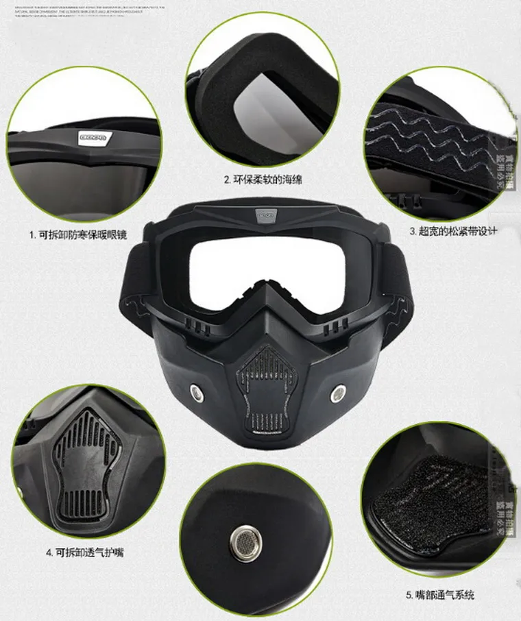 Retro Motorcycle Goggles, 2024 Authentic BEON Off Road Helmet Goggles ...