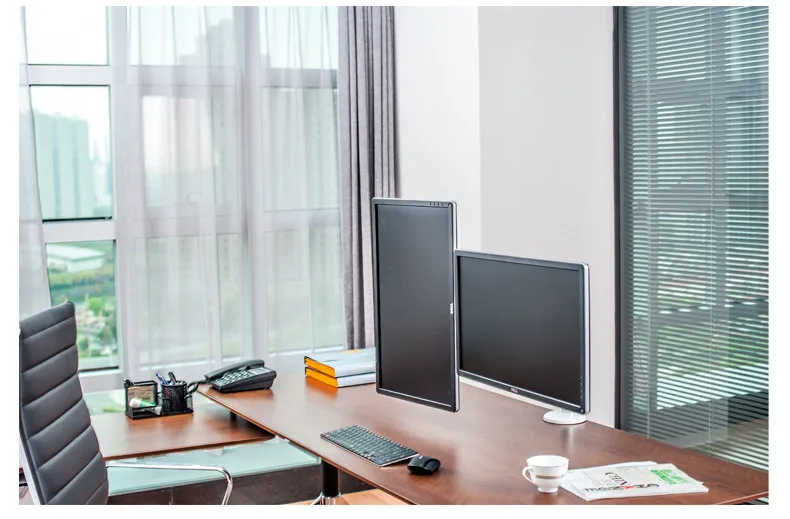 Rotating Display Stand Dual Monitor VESA Mount, Adjustable Desktop ...