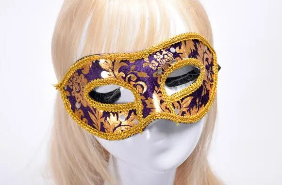Half Face Mask Halloween Masquerade Mask Male Venice Italy Flathead ...