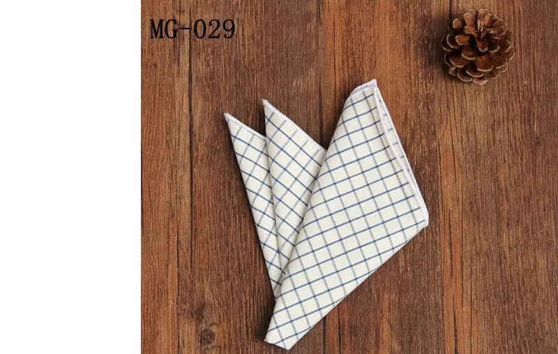 Men's Cotton Plaid Pocket Square Hankerchief In For Necktie, Cocktail ...