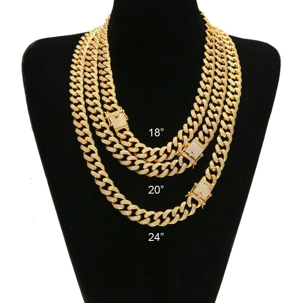 MIAMI CUBAN LINK Chian Cuban Chain Necklace Real Copper Casting Latch ...