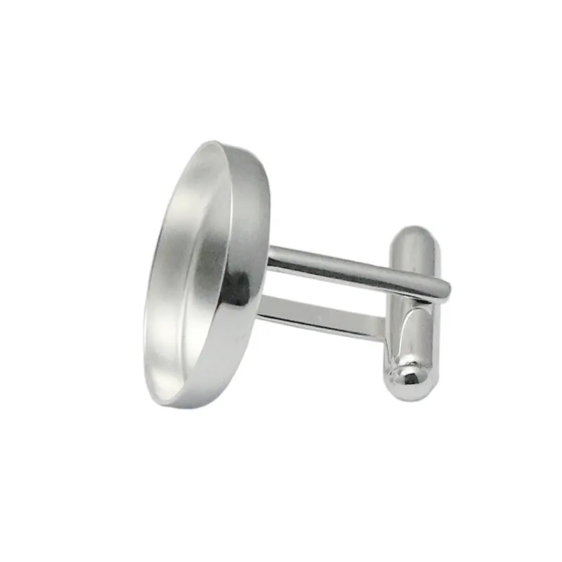 Beadsnice Solid Silver Cufflink Blanks 20mm Round Bezel Tray Blanks For ...
