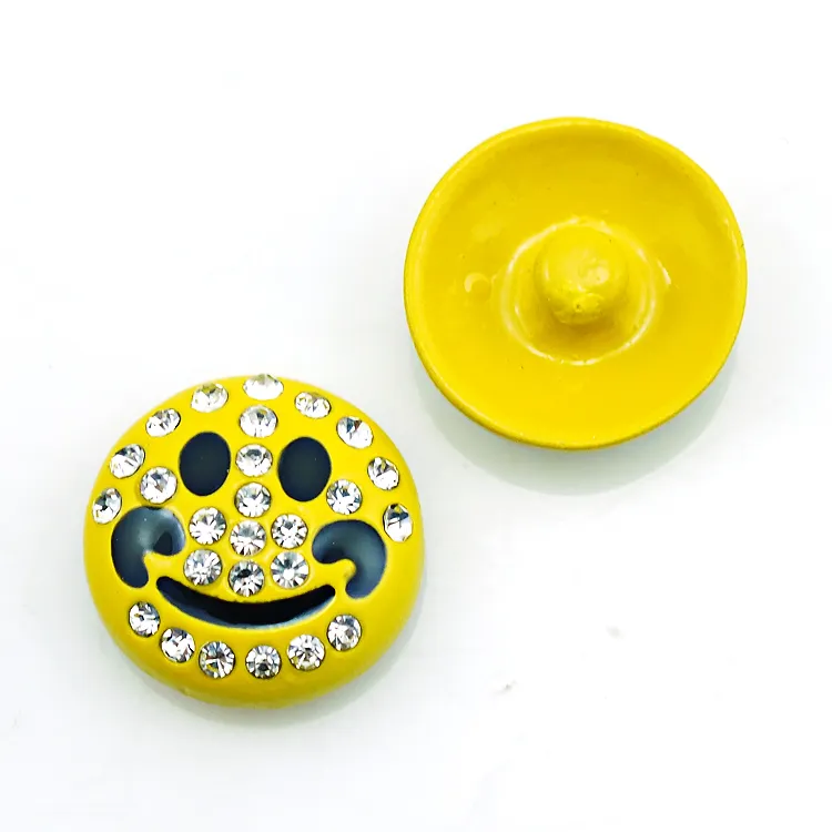 Smiley Face Snap Buttons Jewelry - Vintage Metal Clasps for DIY ...