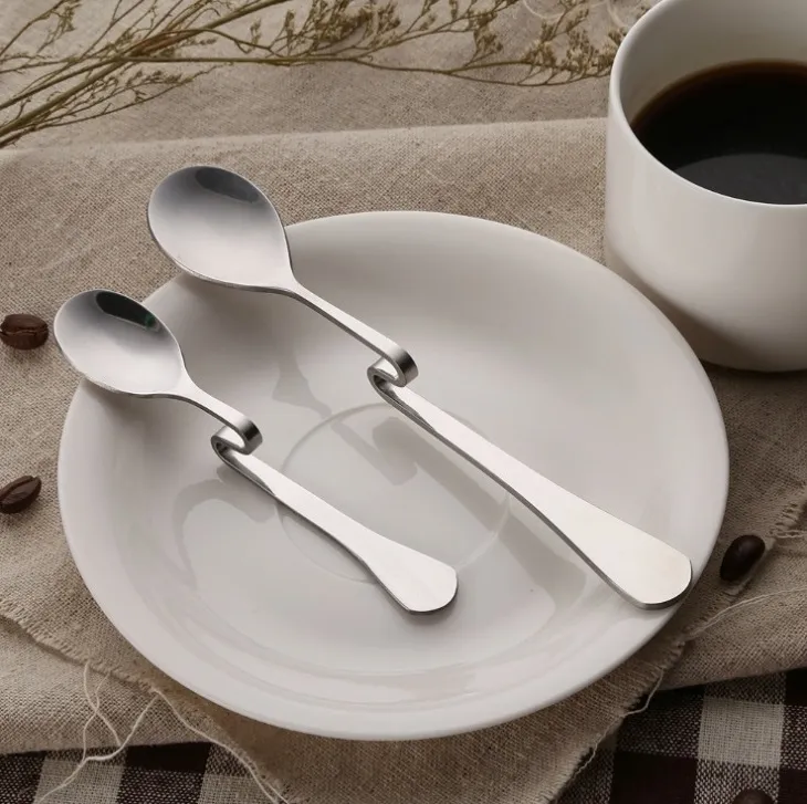 Iced Tea Spoons Stainless Steel Creative Bent Handle Spoon, Perfect Tea ...