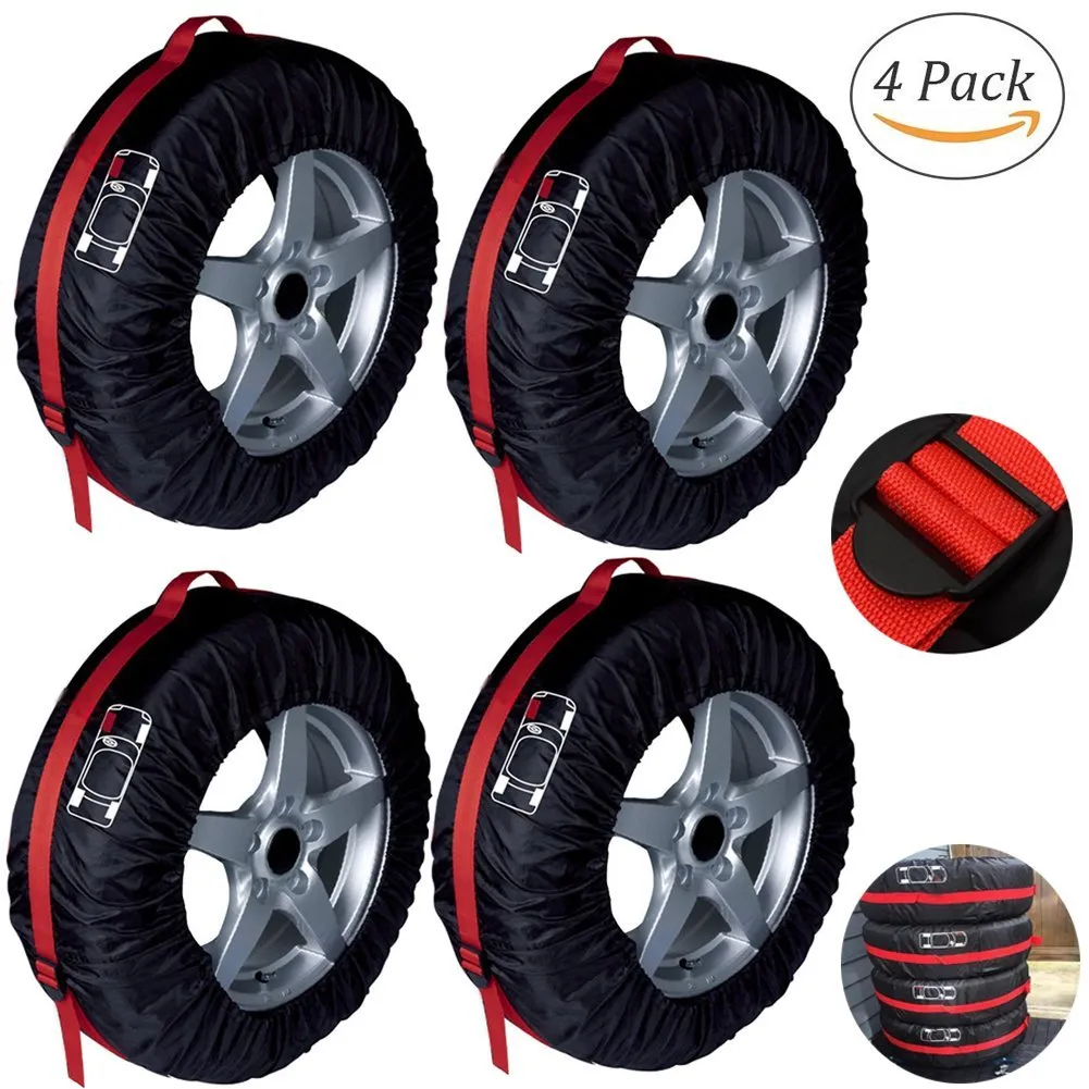 Spare Tire Rim Covers 4 Pack Tyre Tote Wheel Protection Fits 13 19 ...