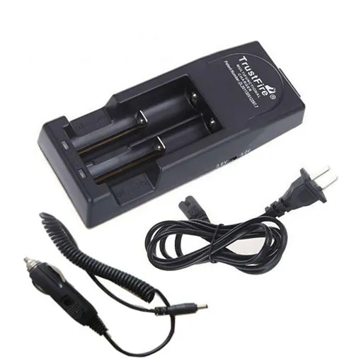 Black Trustfire TR 001 Dual Battery Charger + Car Charging System ...