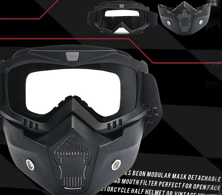 Retro Motorcycle Goggles, 2024 Authentic BEON Off Road Helmet Goggles ...