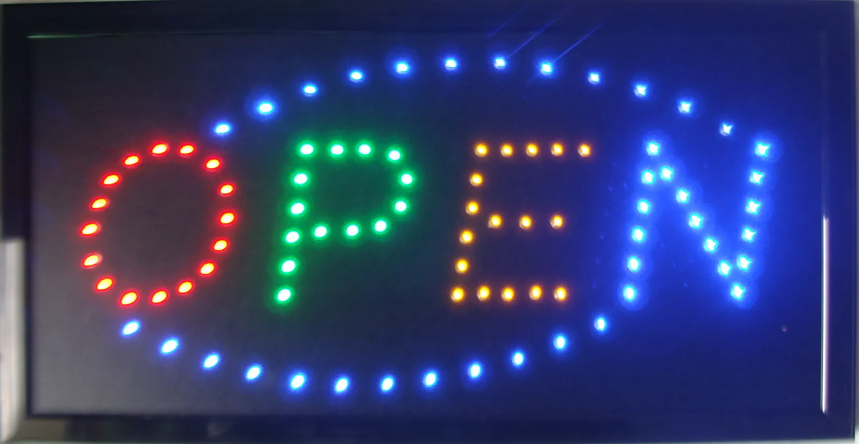 DHgate.com:LED Neon Open Sign, 19x10 Inches Semi-Outdoor Chain Lighted ...