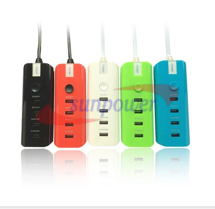 Electric Outlet With USB Port Power Hub: 4-Port Portable USB Wall ...