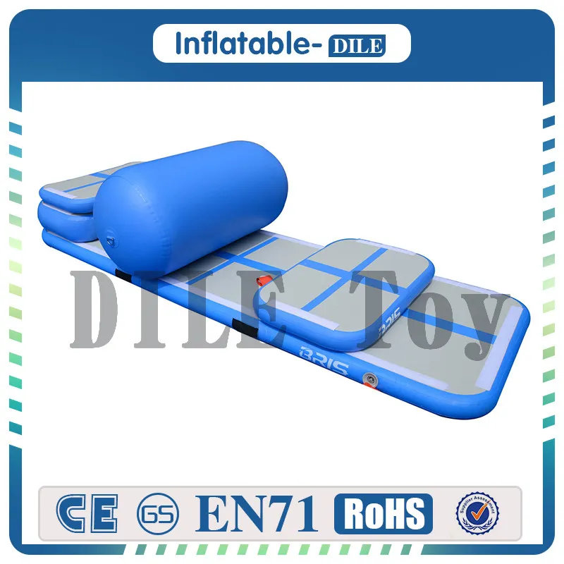 A Set Of Inflatable Crash Mat Air Track Floor Home Gymnastics Tumbling ...