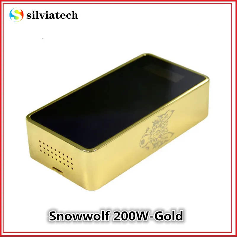 Authentic Snowwolf 200W Box Mod 200W Gold Kit Snow Wolf Mod 200W 7V ...