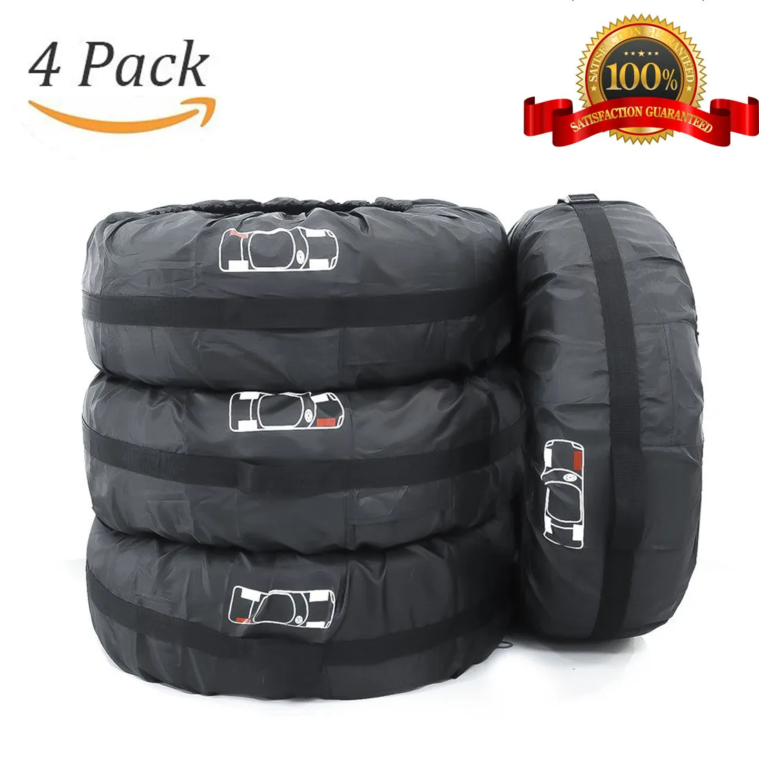 Spare Tire Cover Rim Covers, 4 Pack 26in/66cm Sturdy Handle Wheel ...