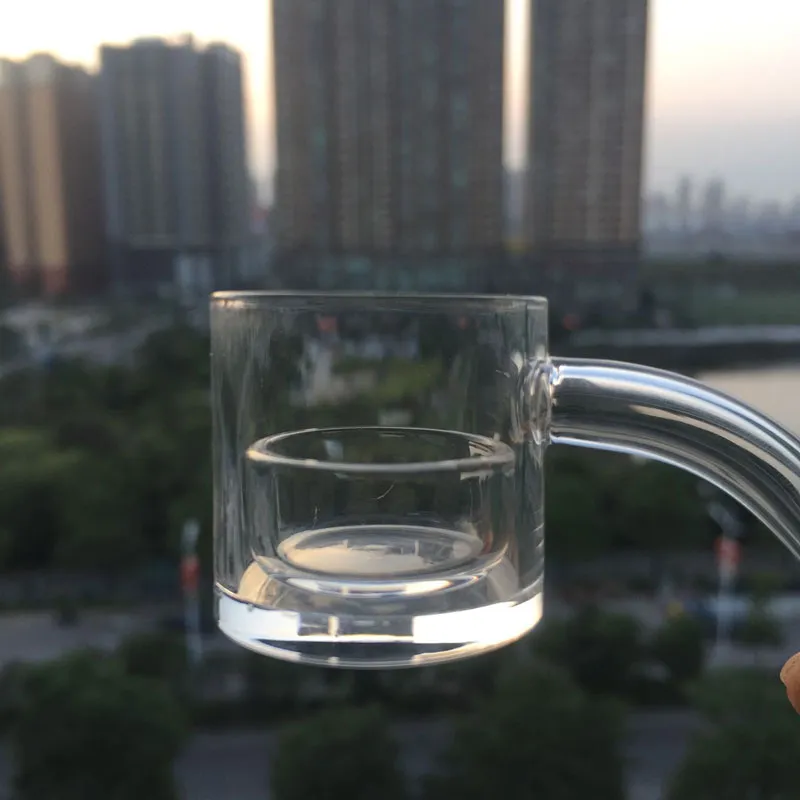 Handmade 4mm Thick Bottom Beveled Edge Quartz Banger With Removable ...