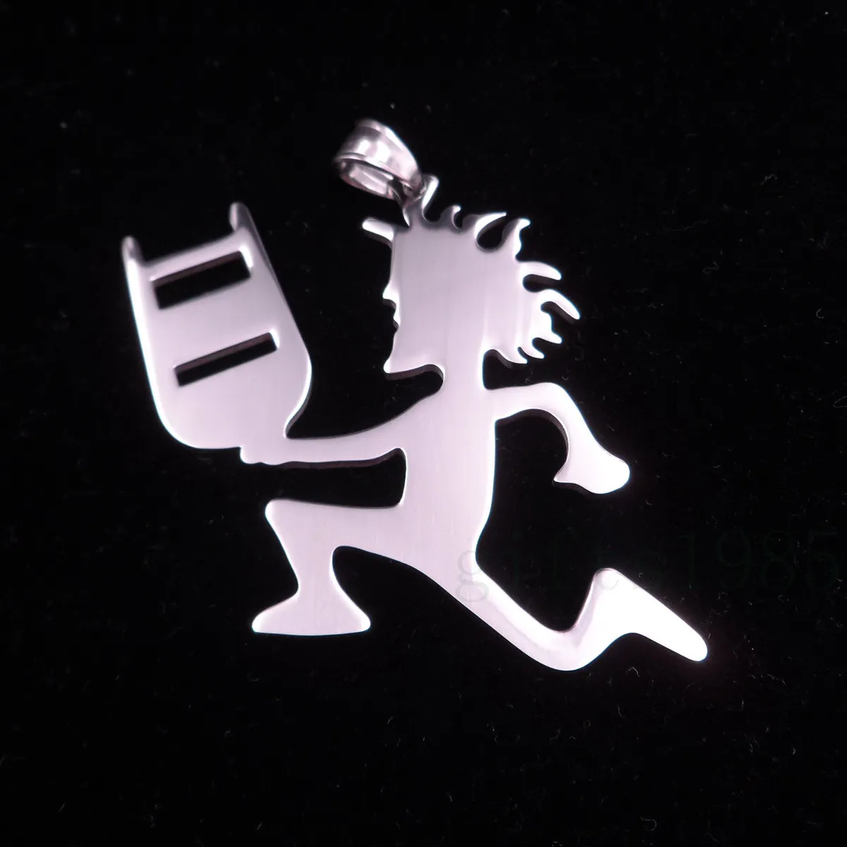 Stylish Silver ICP Jewelry: Men's Juggalette Pendant with 5mm 24 inch ...