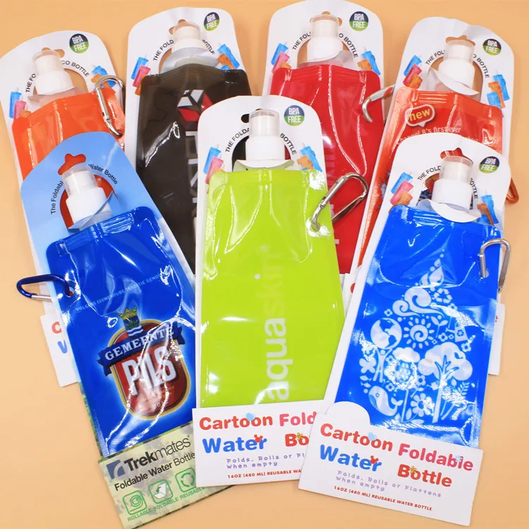 /lot480 ML Foldable water bottle water bottle with English Paper Card ...