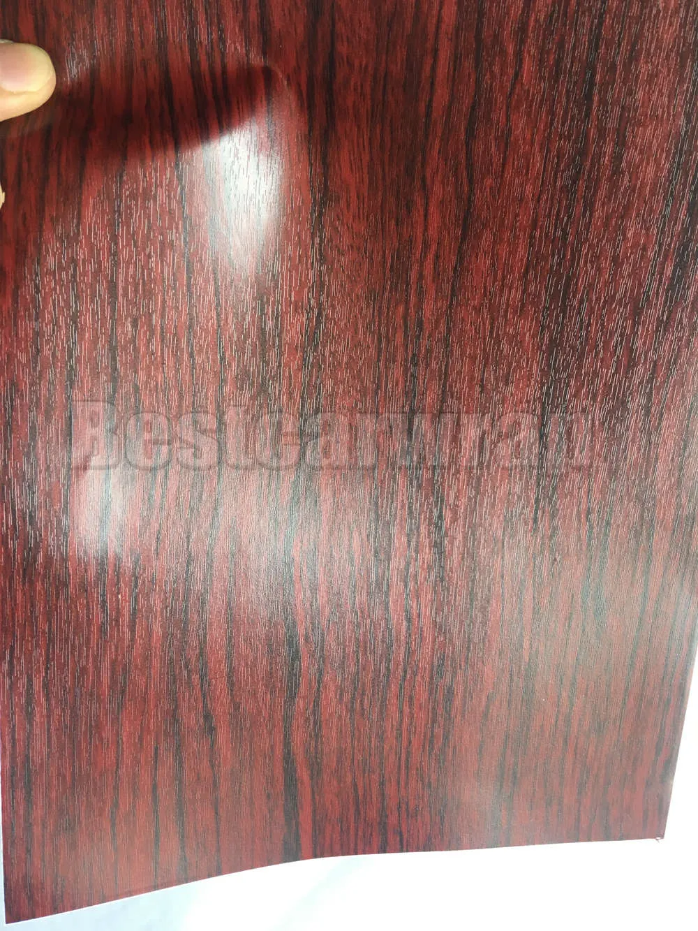 Red Wood Texture Woodgrain Vinyl Wrap With Air Release / Bubble Free ...
