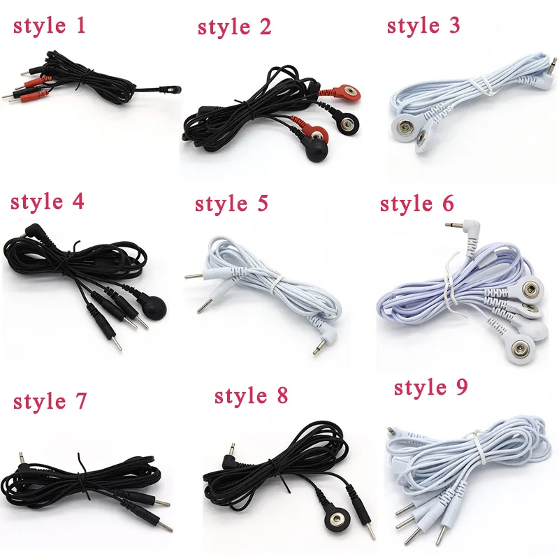 9 Style Choose Electric Shock Wire Electrical Stimulation Cable Patch