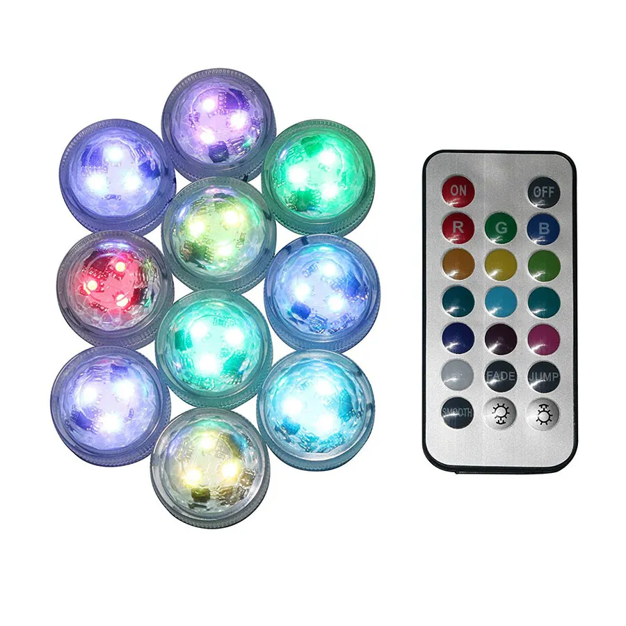 Solar Underwater Pond Lights Battery Operated Multi Color Submersible ...