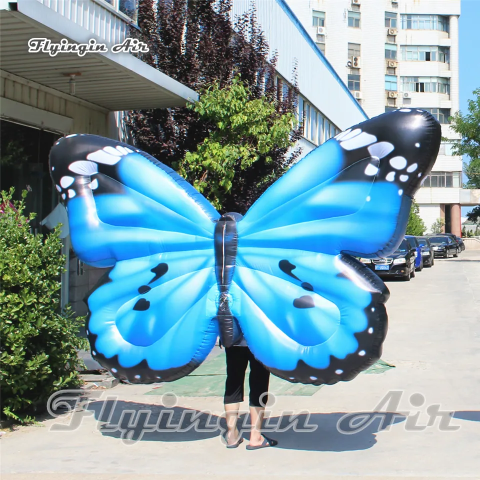 Inflatable Butterfly Costume: 2m/6.6ft Wearable Blow Up Wings Adult ...
