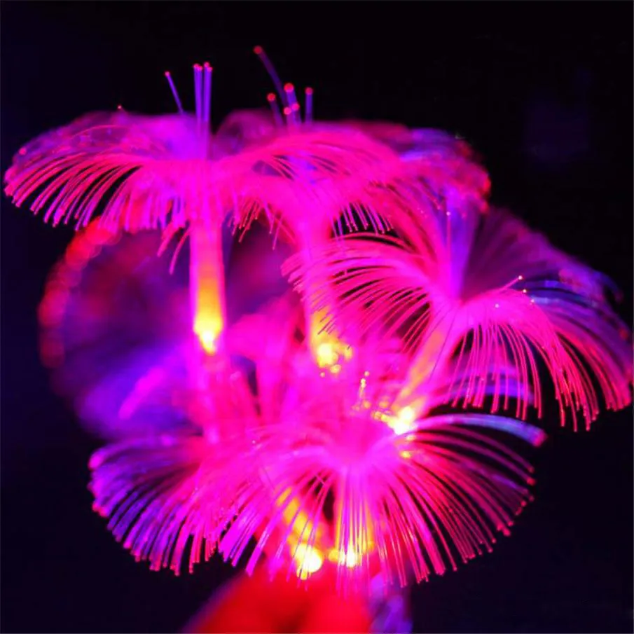 Fiber Optic String Lights 10 LED Morning Glory Battery Powered Fairy ...