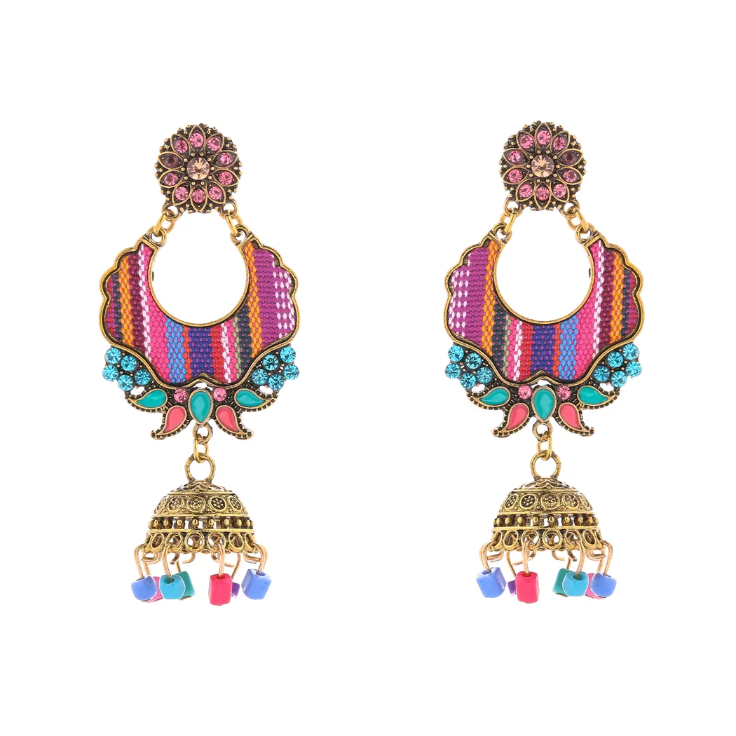Indian Style Bells Drop Dangle Jhumka Earrings Women's Classic Vintage ...