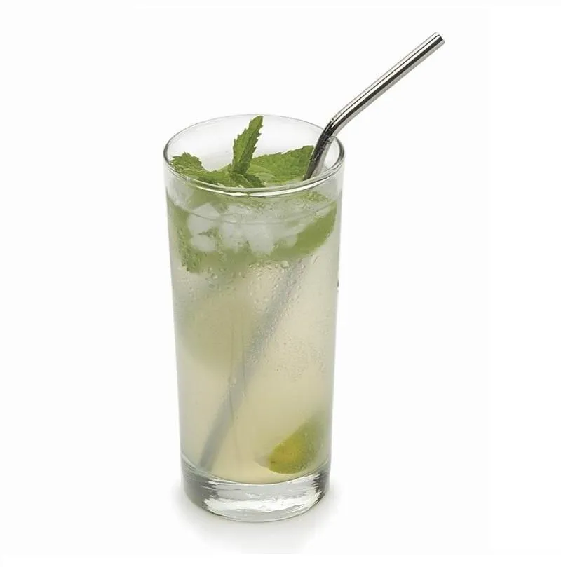 IN STOCK! Reusable ECO Friendly Swizzle Straw Straight Bend Metal ...