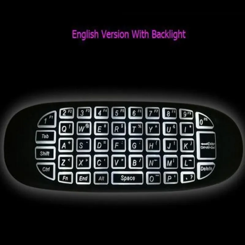 Wireless Rechargeable 2.4GHz Backlight Air Mouse Keyboard Remote for ...