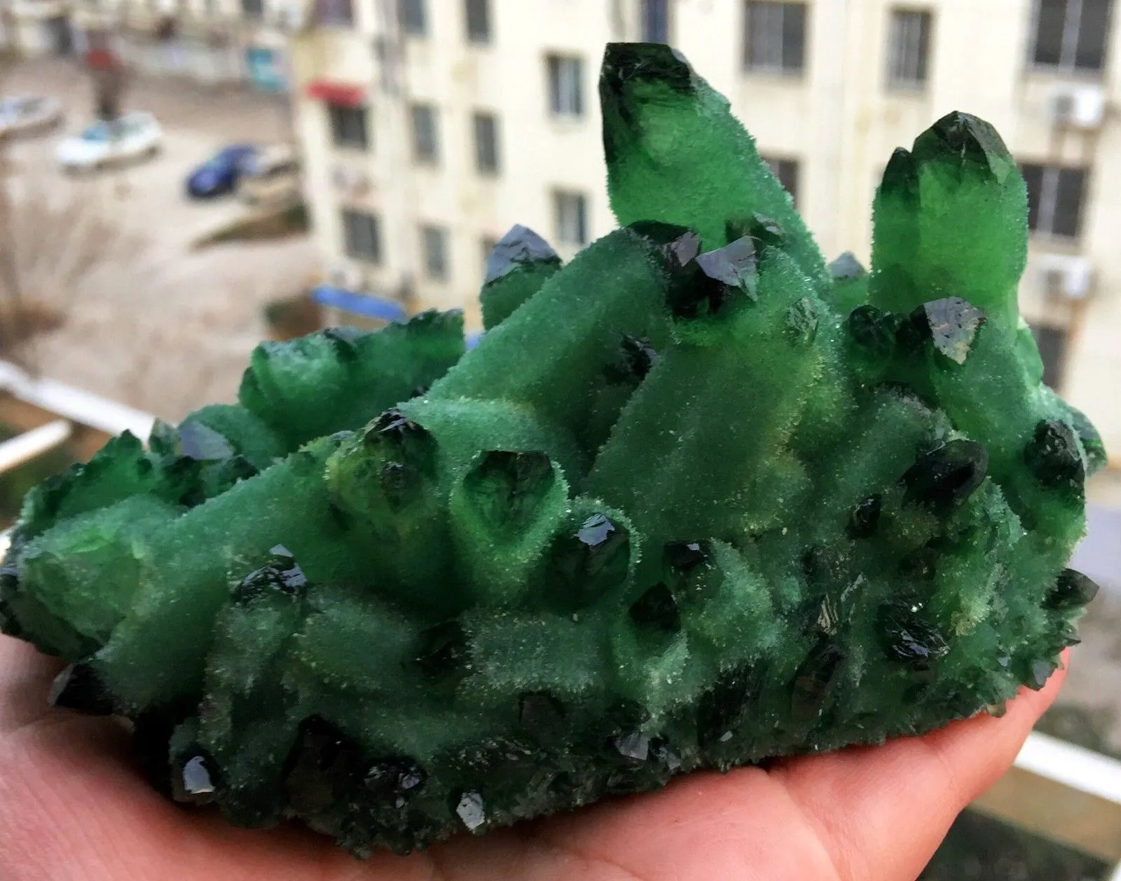 DHgate.com:Green Quartz Crystal Cluster Specimen - 500g-600g Natural ...