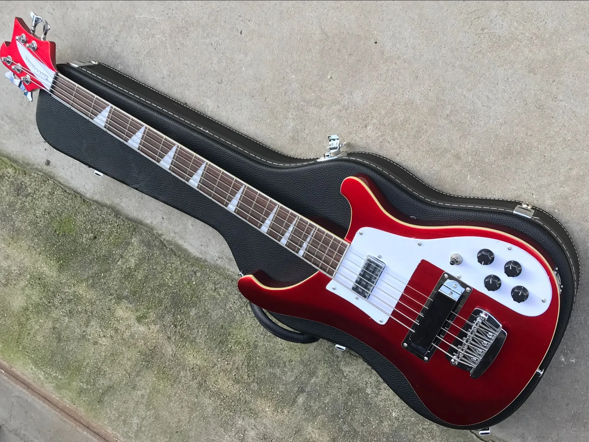 5 Strings 4003 Fire Glo Metallic Red Electric Bass... From Custom_shop ...