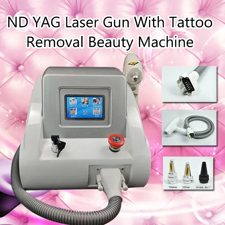 ND YAG Laser Beauty Salon Équipement De Tatouage Machine De Retrait Q Commuté 532 Nm / 1064 Nm ...