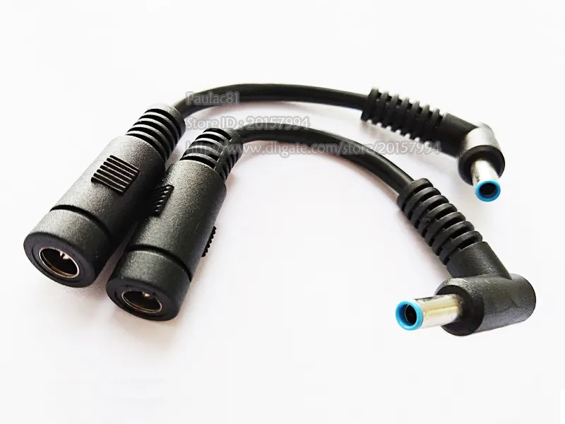 Universal Laptop Adapter Cable 90 Degree Angled DC Male To Female Jack ...