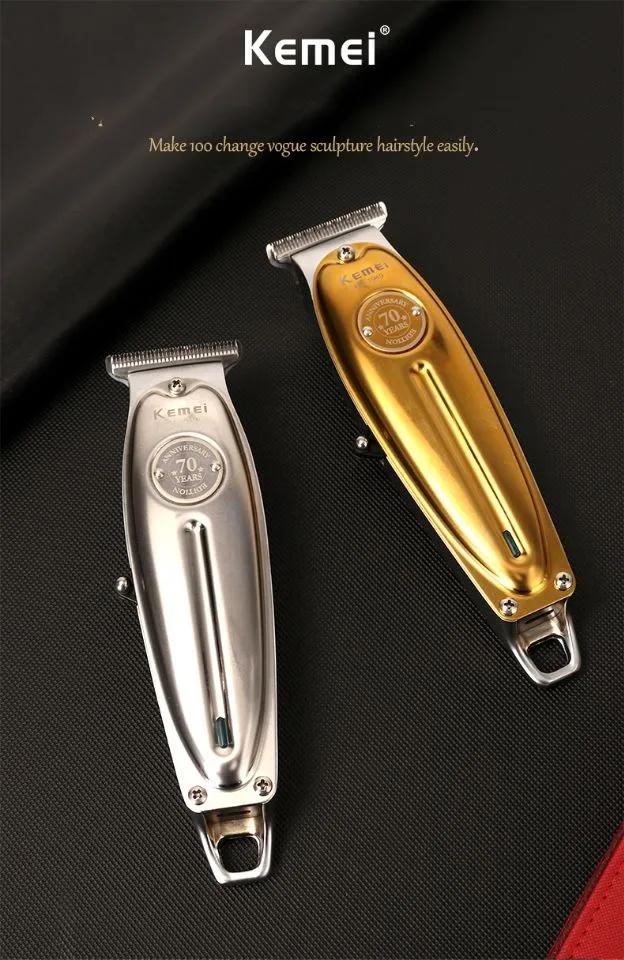 Kemei KM-1949 Electric Hair Clipper - Professional Cordless Trimmer, USB Rechargeable, Zero ...